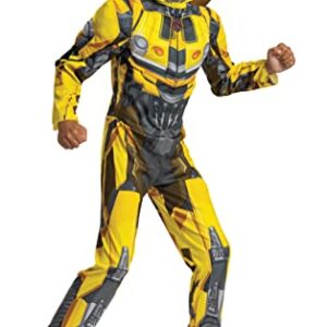 Disguise Bumblebee Muscle Costume for Kids, Official Transformers Rise of the Beasts Padded Costume and Mask, Size (7-8)