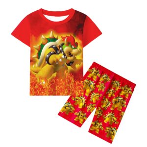 poterloy game shirt set for boys girls turtle t-shirt toddler short sleeve tee kids costume