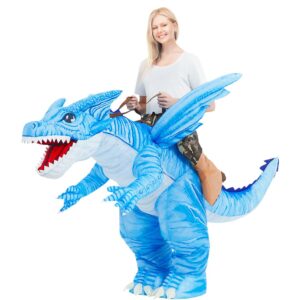 goosh inflatable dinosaur costume for adult halloween costume women man 72in funny blow up costume for halloween party cosplay