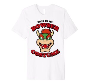 nintendo super mario bowser costume graphic premium t-shirt