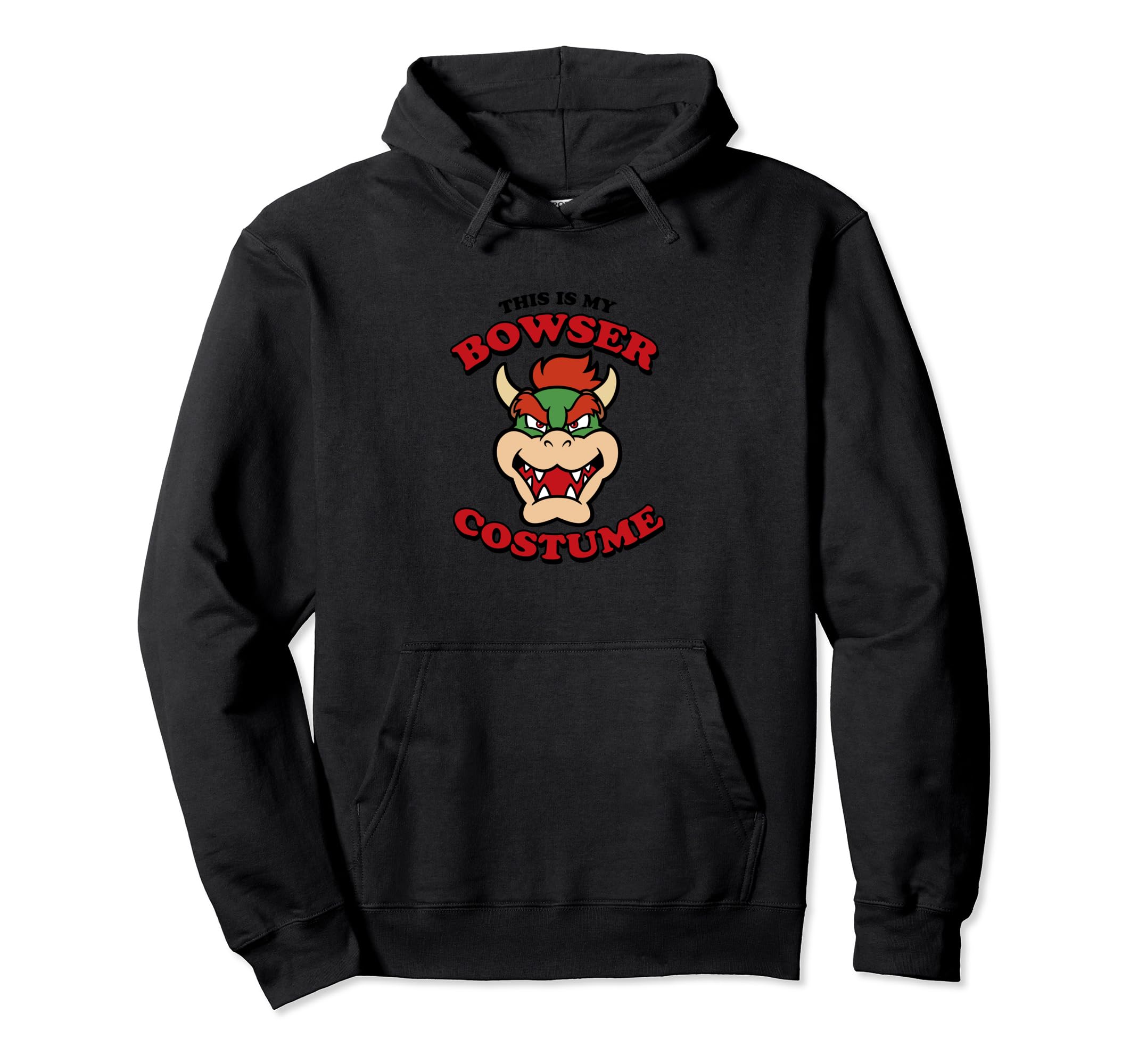 Super Mario Halloween This Is My Bowser Costume Retro Logo Pullover Hoodie