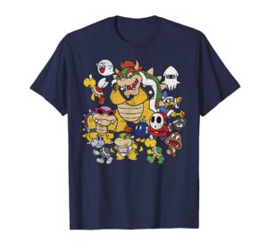 nintendo super mario bowser enemy group shot t-shirt