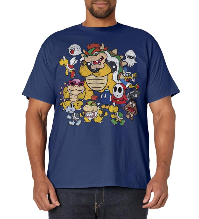 Nintendo Super Mario Bowser Enemy Group Shot T-Shirt