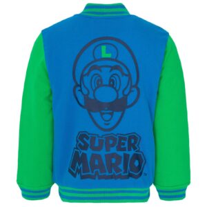 Super Mario Nintendo Luigi Little Boys Varsity Bomber Jacket 7-8