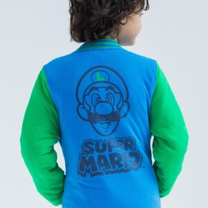 Super Mario Nintendo Luigi Little Boys Varsity Bomber Jacket 7-8