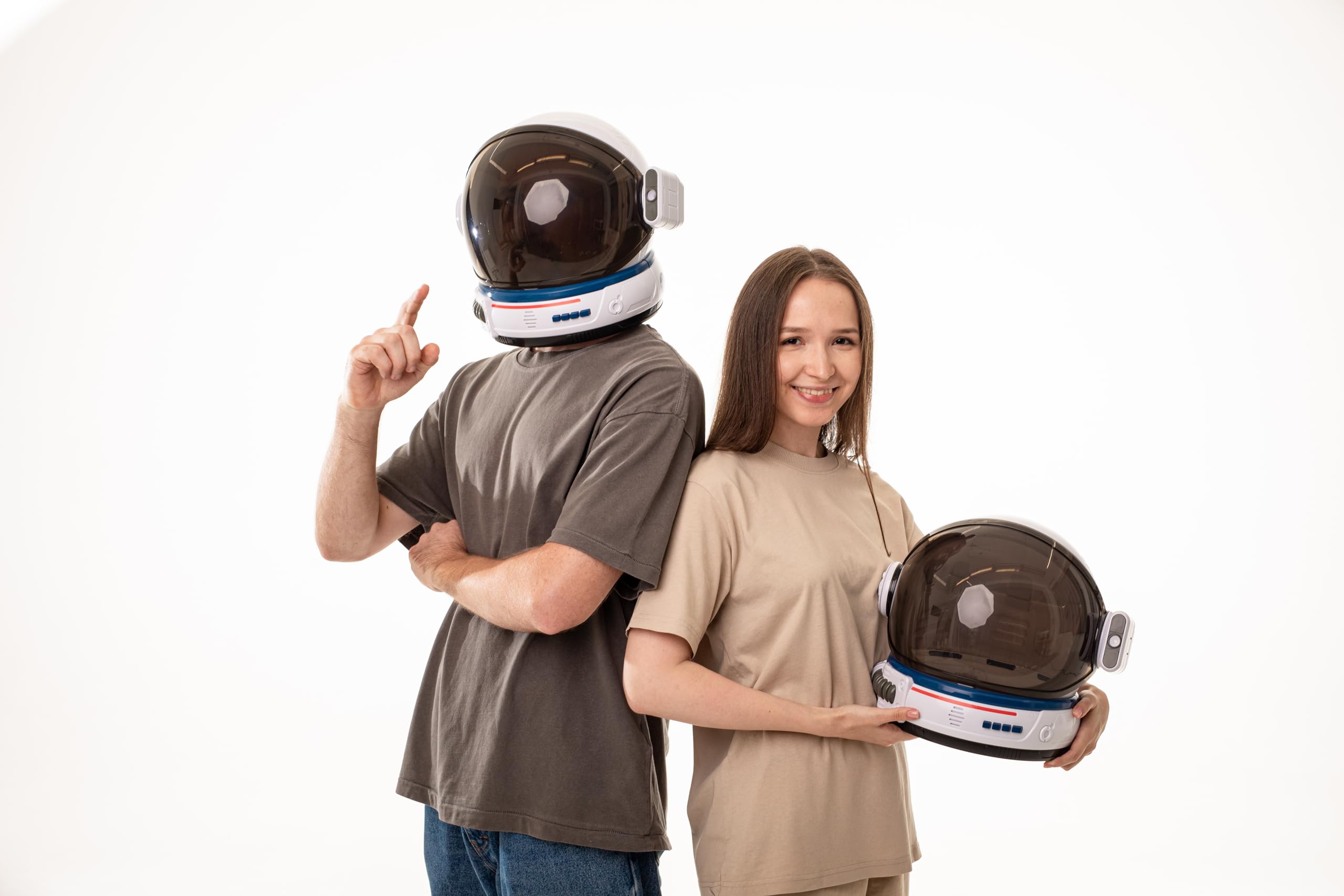 AEROSQUAD Kids Astronaut Costume with Helmet, NASA Space Helmet Suit for Kids & Adults with LED Lights, Movable Visor & Mission Sounds Astronaut Suit Kids, Role Play Halloween Dress for Boys & Girls.