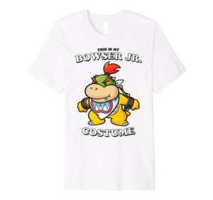 super mario bros halloween this is my bowser jr. costume premium t-shirt