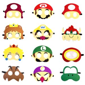 HUANGQH 12Pcs Cartoon Game Masks,Theme Party Costume Toy,Role Play, Masquerade, Costumes Mask Cosplay Birthday Gifts,Fun Gift Boys Girls.