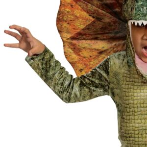 Jurassic World Dilophosaurus Costume for Kids, Official Jumpsuit and Headpiece, Child Size Medium (7-8)