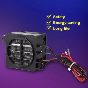 Atyhao 100W 12V PTC Car Fan Air Heater Constant Temperature HeatingHeaters with Insulator and Mounting Holes, Applicable for Heater and Air Conditioning