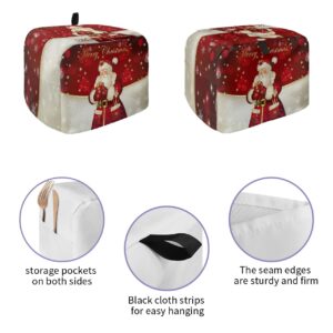 Christmas Toaster Dust Cover 2 Slice, Merry Christmas Dreamlike The Santa Claus Red Bread Maker Cover Toasters Covers for Fingerprint Protector Washable Kitchen Small Appliance Cover 12x7.5x8in