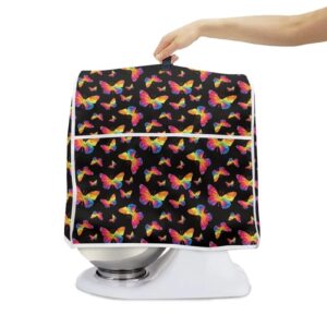 doginthehole Stand Mixer Cover Tie Dye Butterfly Dust Covers Kitchen Mixer Cover Rectangular Appliance Cover Dust Protection for Food Mixer, Coffee Maker Cover Blender Dust Cover - S