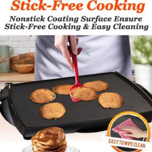 Extra-Large Nonstick Cool-Touch Electric Griddle - 12 Slices of French Toast at One Time