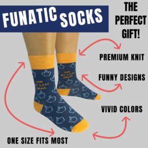 FUNATIC Per My Last Email - Funny Socks About Work for Men Women Adult | Best Job Related Gift Idea with Saying | Office Party Coworker Boss Friend Present | Middle Finger Meeting Attire Accessories