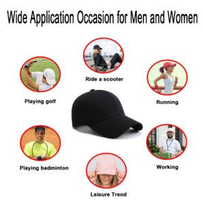 NPQQUAN 2 PACKS Stiff Structured Front Panels Baseball Cap Golf Dad Hat for Men and Women Hat Black+Khaki