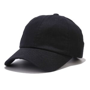 npqquan original classic low profile baseball cap golf dad hat adjustable cotton hats men women unconstructed plain cap black