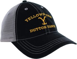 yellowstone dutton ranch trucker hat black gray