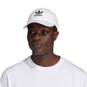 adidas Originals Men's Relaxed Fit Strapback Hat, White/Black, One Size