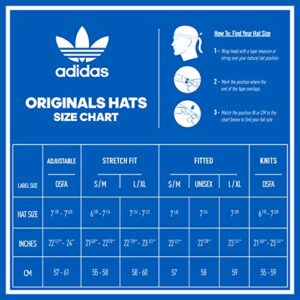 adidas Originals Men's Relaxed Fit Strapback Hat, White/Black, One Size