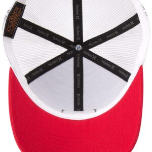 Hurley Men's Caps - Fairway Trucker Mesh Panel Baseball Cap Trucker Hat - Snap Back Hats for Men, Size One Size, Team Red