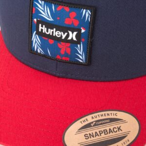 Hurley Men's Caps - Fairway Trucker Mesh Panel Baseball Cap Trucker Hat - Snap Back Hats for Men, Size One Size, Team Red