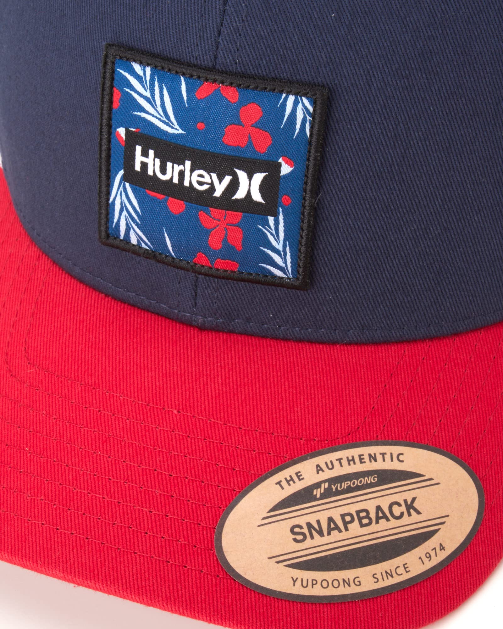 Hurley Men's Caps - Fairway Trucker Mesh Panel Baseball Cap Trucker Hat - Snap Back Hats for Men, Size One Size, Team Red