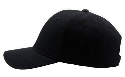 Baseball Cap Hat Men Women - classic adjustable plain blank, BLK