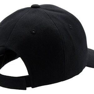 Baseball Cap Hat Men Women - classic adjustable plain blank, BLK