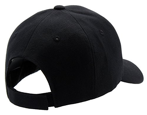 Baseball Cap Hat Men Women - classic adjustable plain blank, BLK