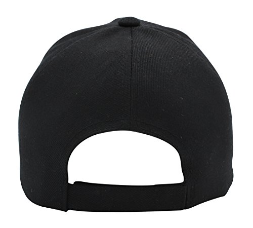 Baseball Cap Hat Men Women - classic adjustable plain blank, BLK