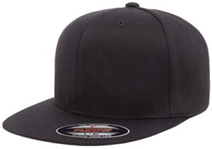 flexfit men's on field pro-baseball cap, black, large-x-large