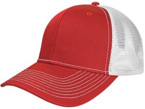 nv caps adult twill mesh adjustable snapback red/white baseball trucker caps adjustable 22.25" to