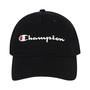 champion unisex adult ameritage dad adjustable cap headband, medium black, one size us