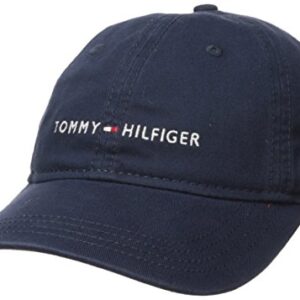 Tommy Hilfiger Men's Logo Dad Baseball Cap, Tommy Navy, One Size