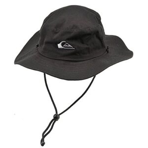 quiksilver mens bushmaster sun protection floppy visor bucket hat, black, large-x-large us