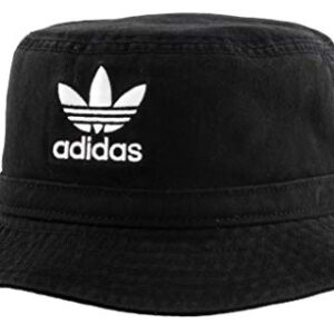 adidas Originals Washed Bucket Hat, Black/White, One Size