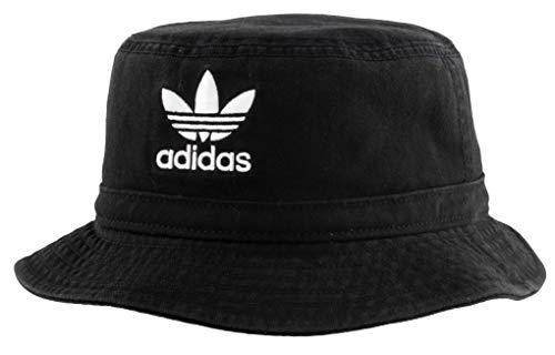 adidas Originals Washed Bucket Hat, Black/White, One Size