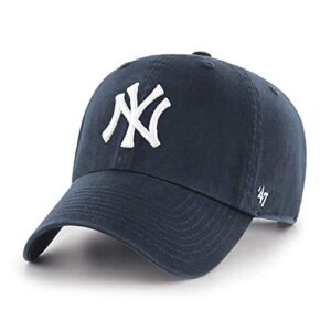 '47 mlb new york yankees brand navy basic logo clean up home adjustable hat