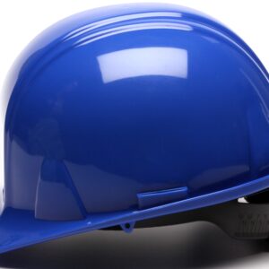 Pyramex Safety Cap Style 4 Point Ratchet Suspension Hard Hat with Rain Trough - Comfortable Low Profile Design, Blue, One Size (HP14160)