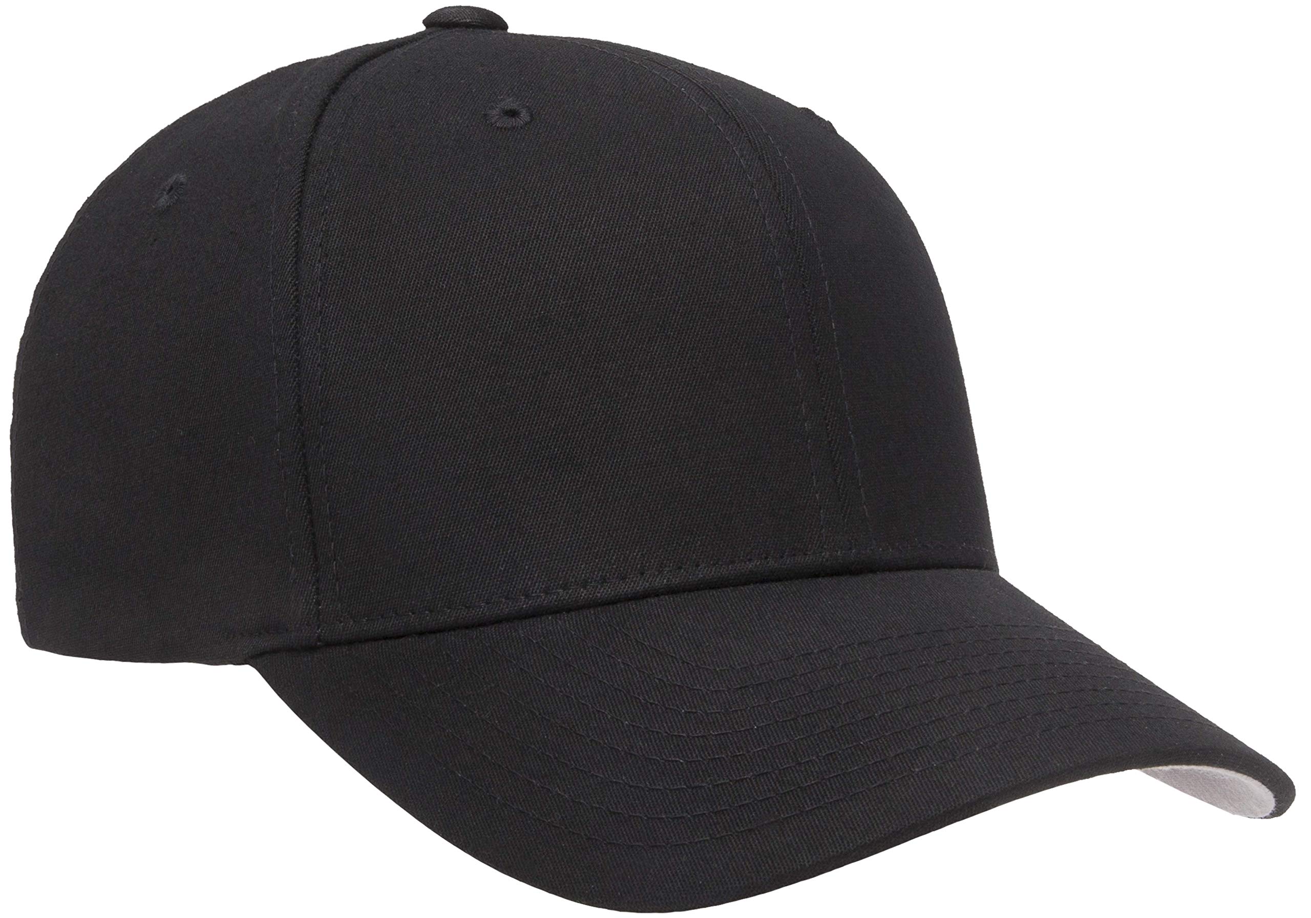 Flexfit Cotton Twill Fitted Cap, Black, Small/Medium