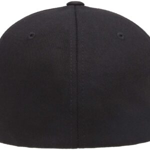 Flexfit Cotton Twill Fitted Cap, Black, Small/Medium