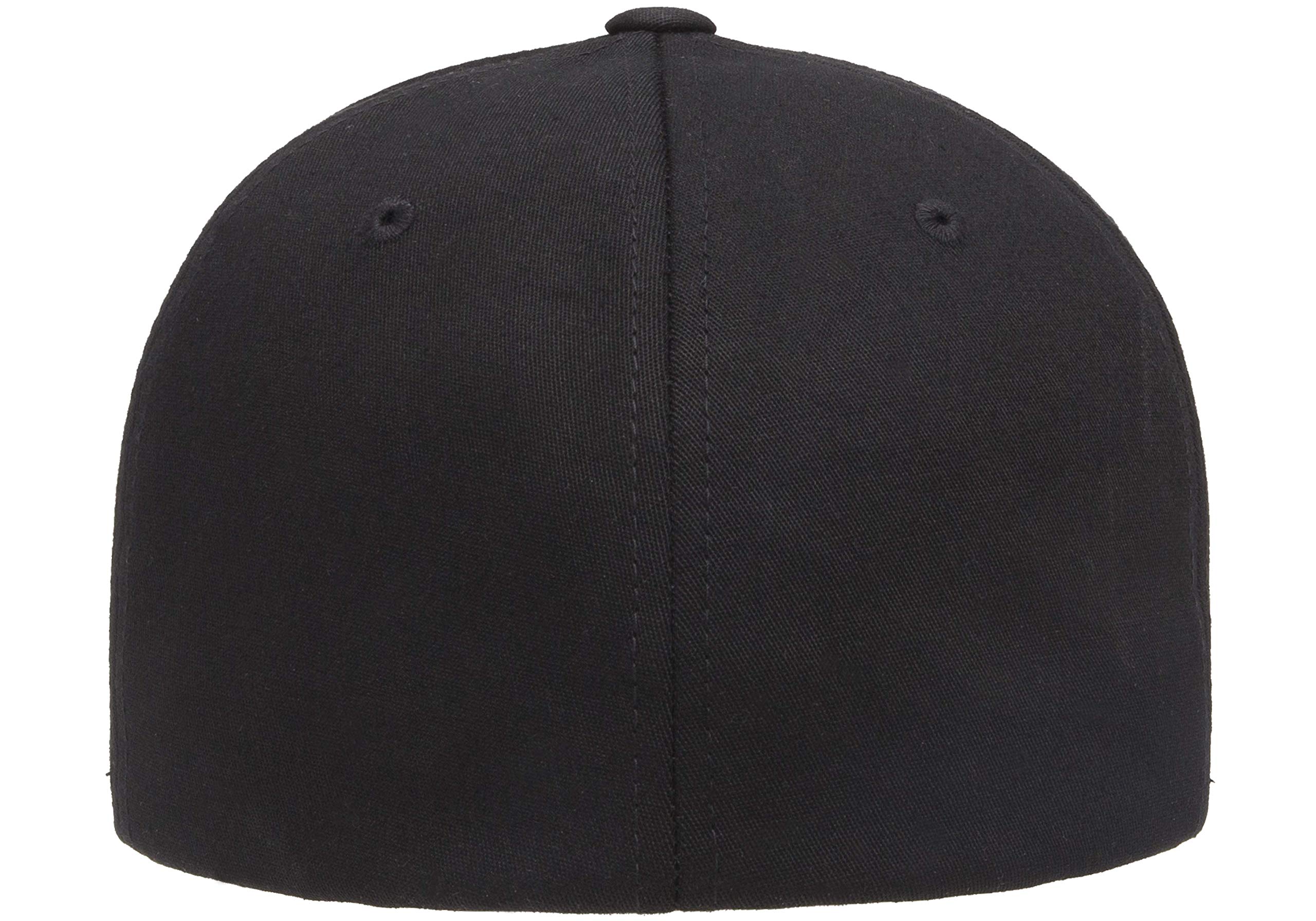 Flexfit Cotton Twill Fitted Cap, Black, Small/Medium