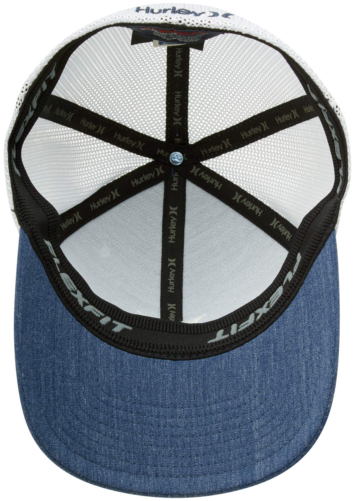 Hurley Men's Icon Textures Flexfit Baseball Cap, Obsidian, L-XL