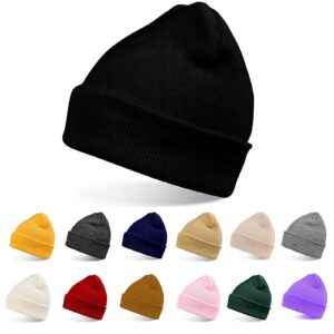 zooron beanies hats for men women knit hats winter beanies men's women's knit cuffed beanies hats