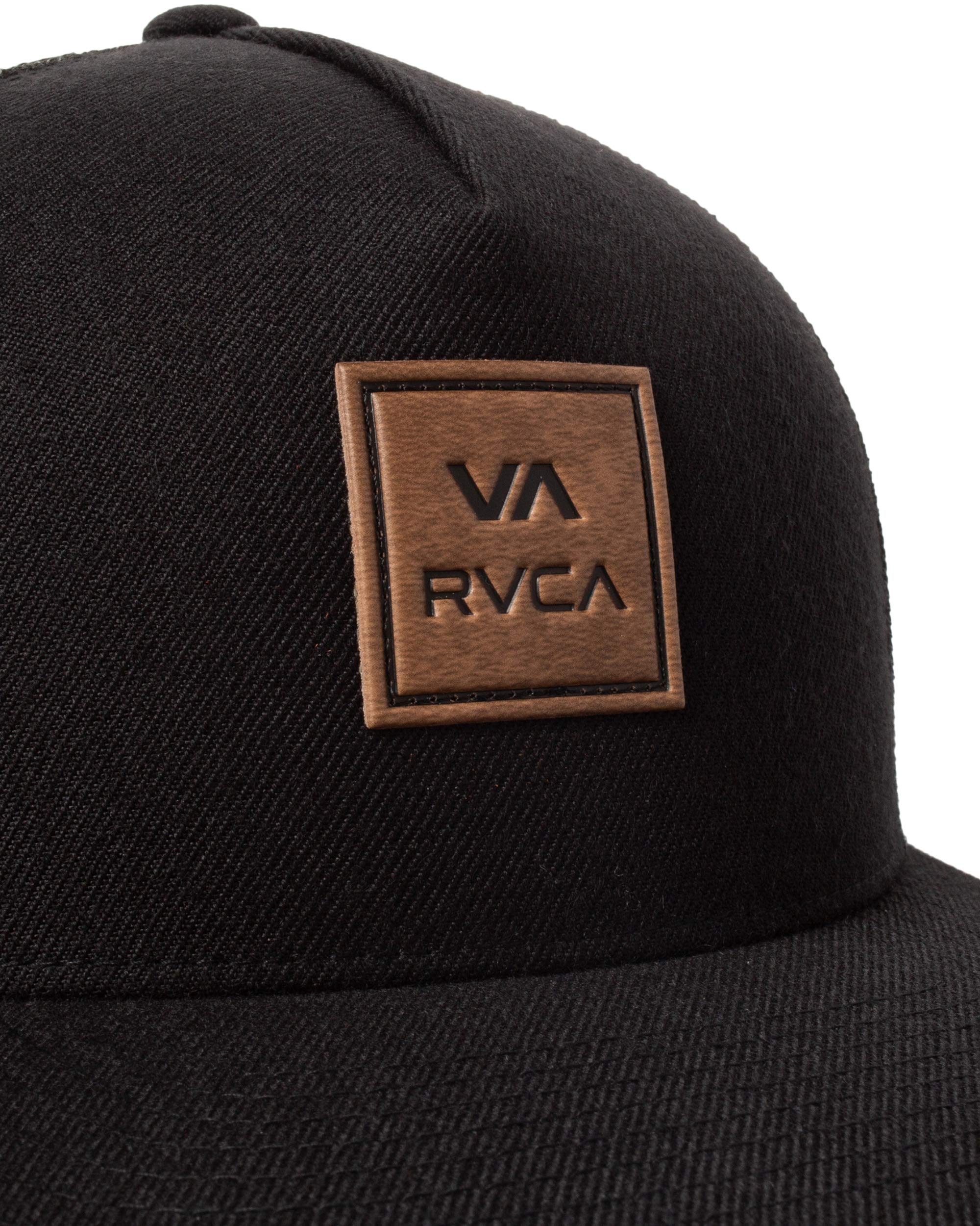 RVCA Men's Adjustable Snapback Brim Hat, CURVED TRUCKER/BLACK, 1SZ