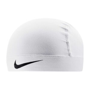 nike dri-fit skull cap (white/black)