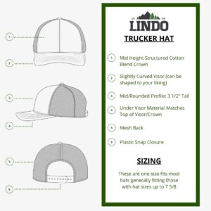 LINDO Trucker Hat - Great Outdoors Collection (Black/Graphite)