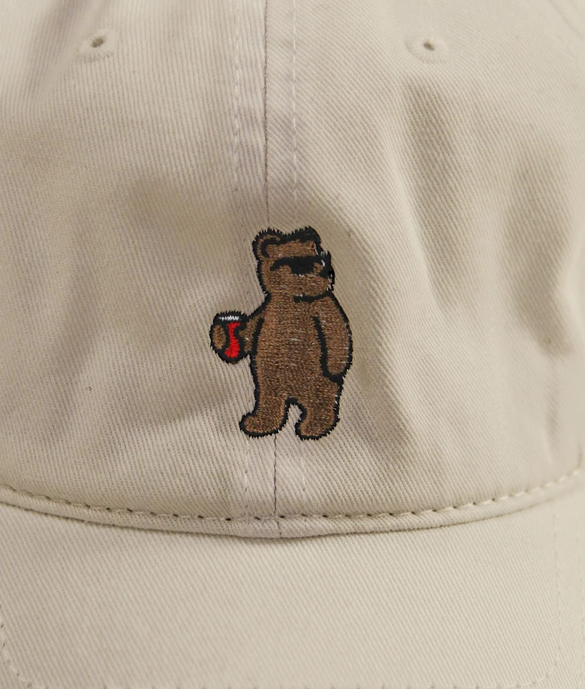 Riot Society Riot Bear Embroidered Dad Hat - Khaki, One Size