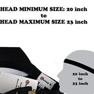 United S Men Women Fashion Baseball Cap, 100% Cotton Twill, Black, Unisex-Adults