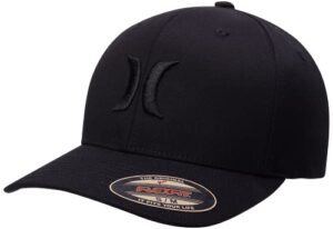 hurley one & only men's hat, size small-medium, black/(black)